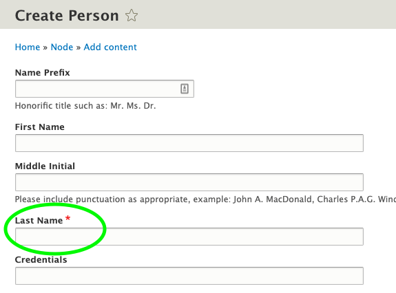 How to create a new person web profile on a Sitefarm website | College of Letters and Science ...